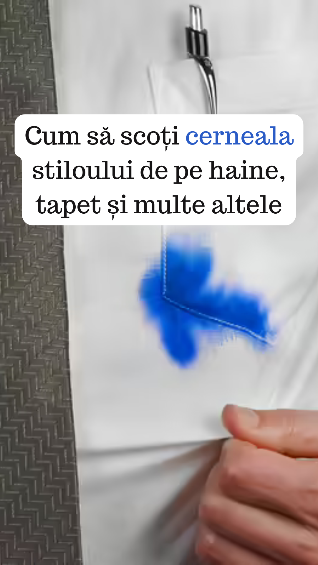 Cum să scoți cerneala stiloului de pe haine, tapet și multe altele